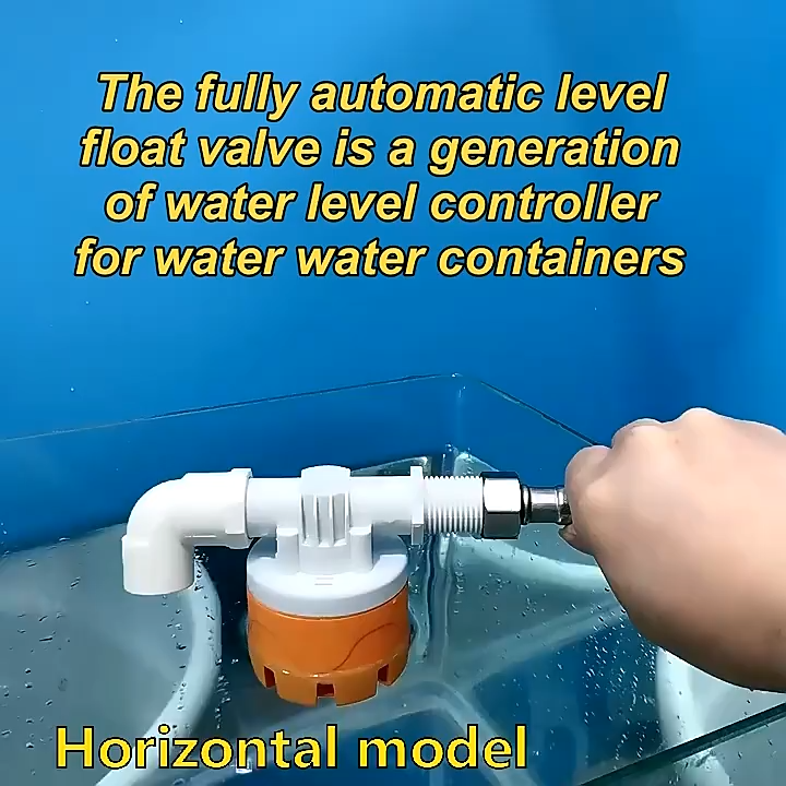 Fully Automatic Water Level Control Plastic Float Valve 1/2" Auto Shut ...