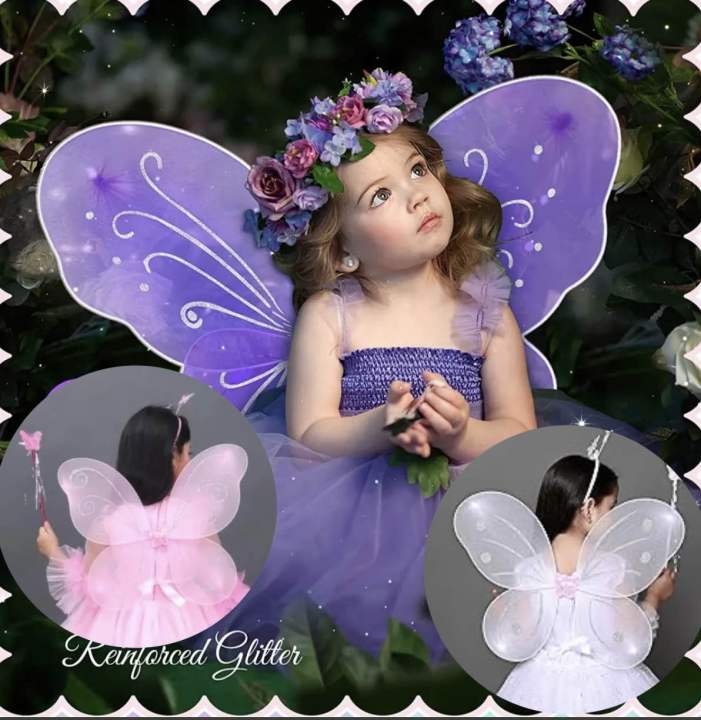 1 PCs Butterfly Wing Set For Baby Girl Angel wings For Birthday | Daraz ...