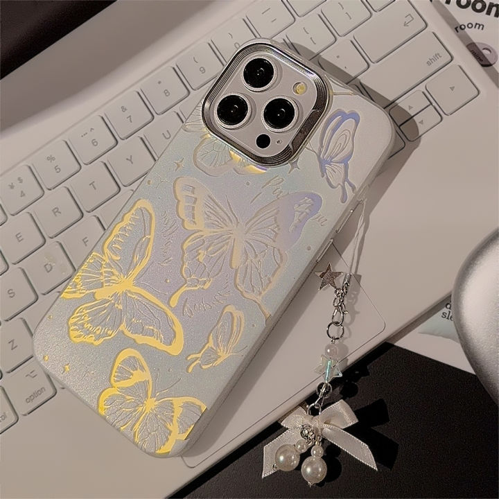 Deluxe Laser Butterfly Phone Case for iPhone 15 14 Plus 13 12 Pro Max ...