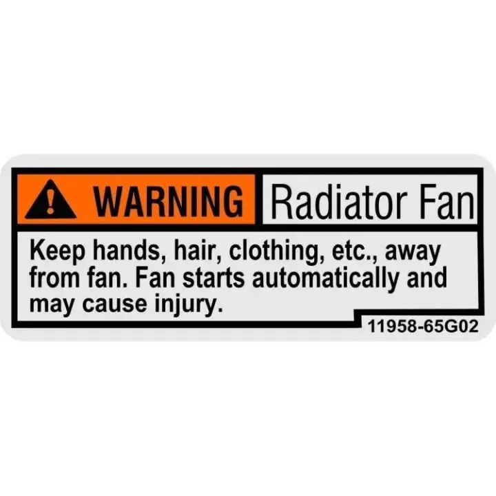 1PC WARING STICKER ENGINE ROOM STICKER (BONED PATTI STICKER) for new ...