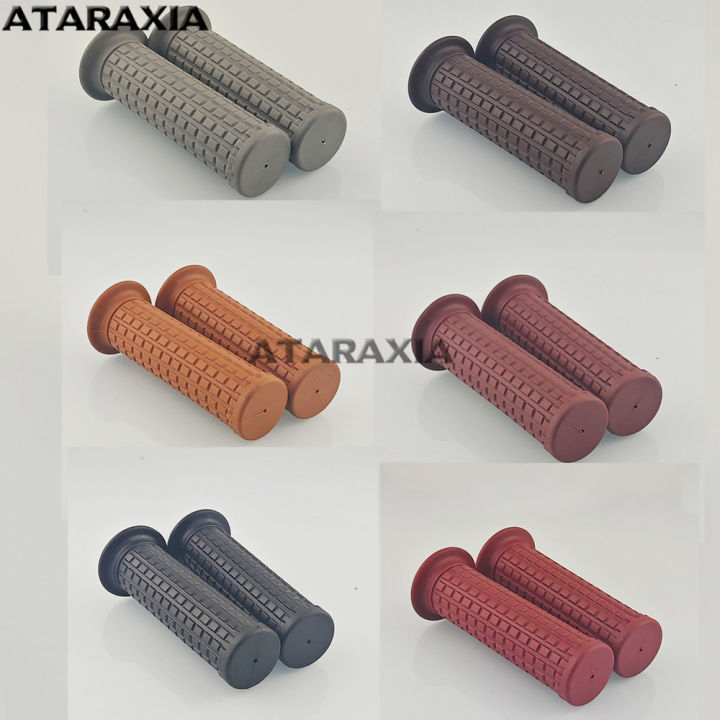 Cafe Race Motorcycle Handlebar Grip Retro Rubber Handle Bar Non Slip ...