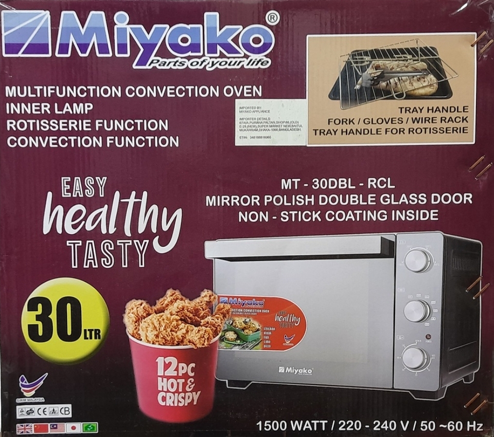 30 Liter Miyako Convection Electric Oven MT-30DBL » BornilShop