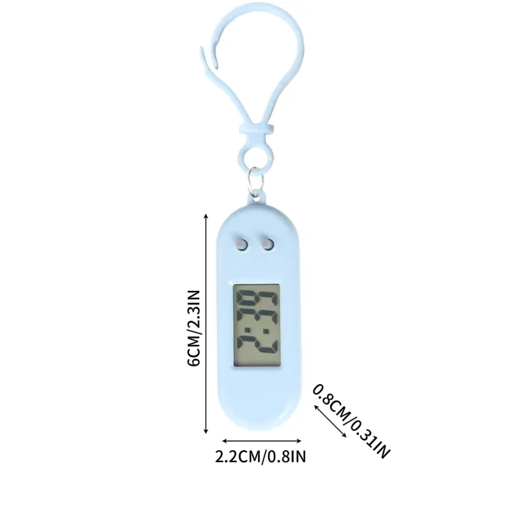 Compact Keychain Digital Clock Silent Study Timer Exam Timekeeper ...