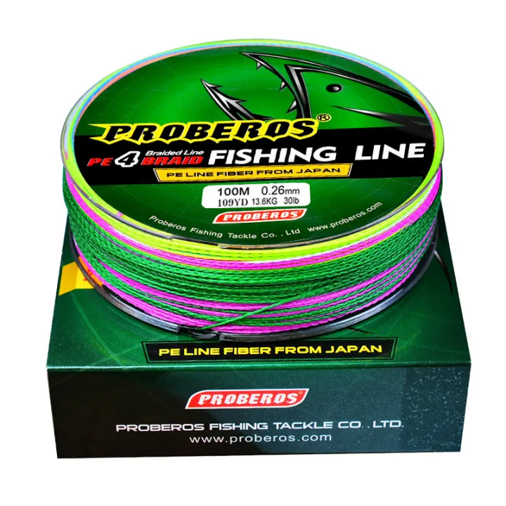 100M 4 Strands Braided Fishing Line High-Strength Fishing Line 6-100LB ...