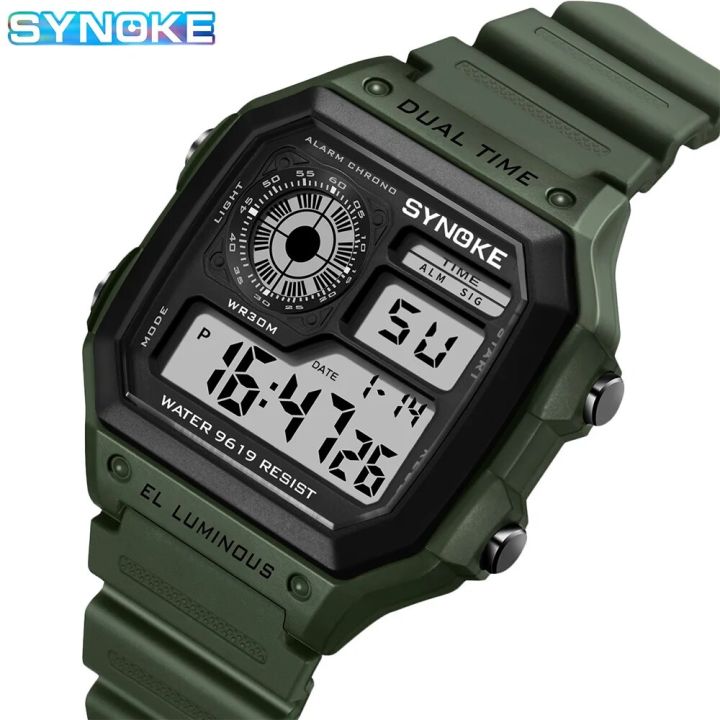 SYNOKE Digital Watches Men Sports Luminous Multifunction Waterproof ...
