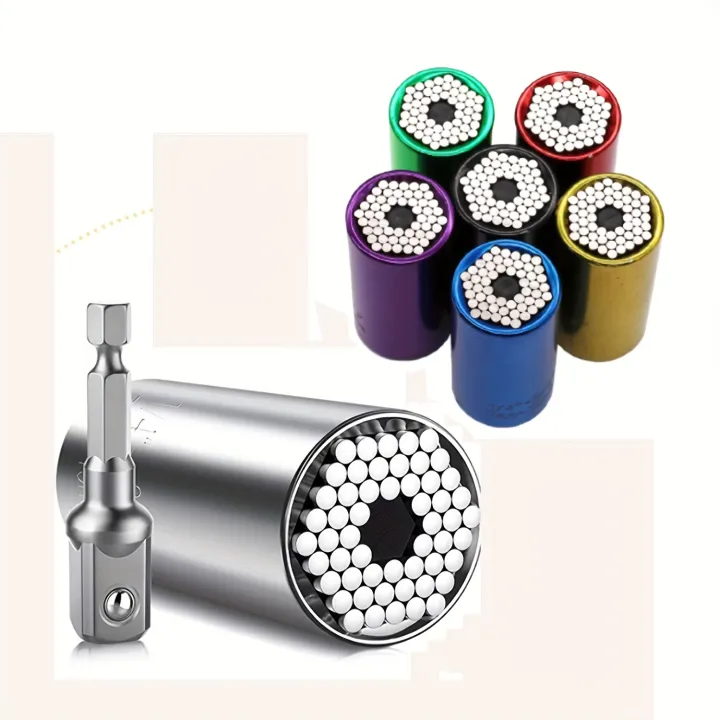 Universal Socket Wrench Set 7-19mm with 3/8-inch Professional Impact ...