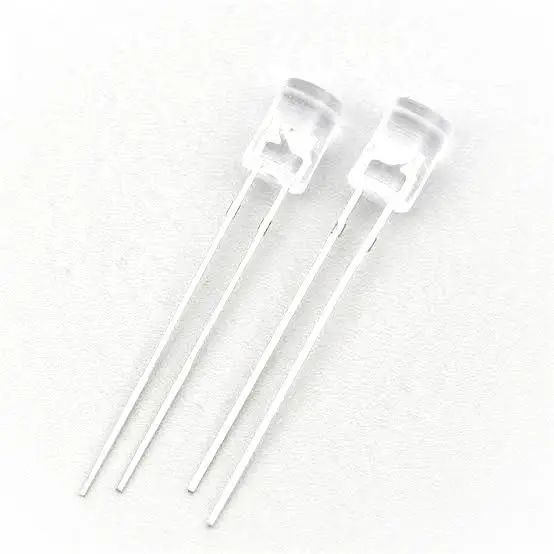 50pcs 5mm Purple Color LED Light Flat Top Clear Transparent Light ...