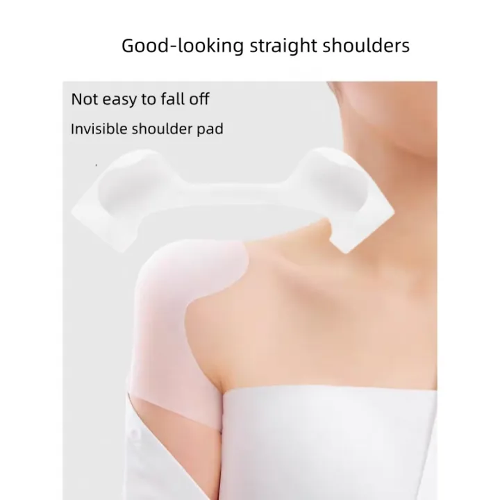 Silicone back strap transparent invisible shoulder pad; shoulder ...
