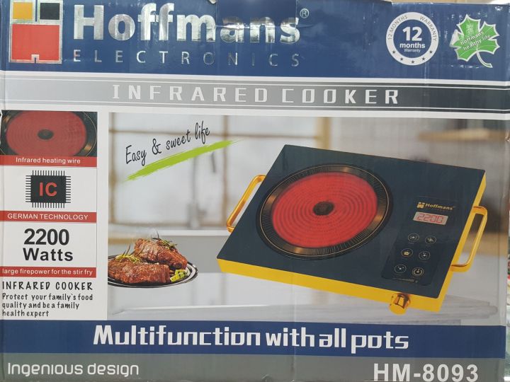 Hoffmans HM-8093 infrared Electric chula all pots 2200watt handle ...