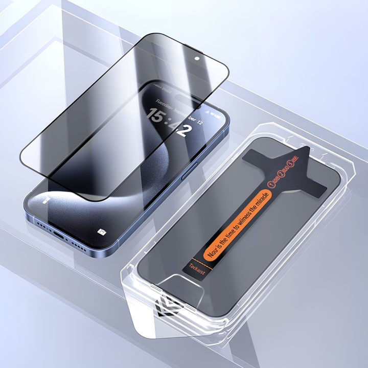 Easy Install Anti Spy Tempered Glass Film For iPhone 17 Pro Max Air 16 ...
