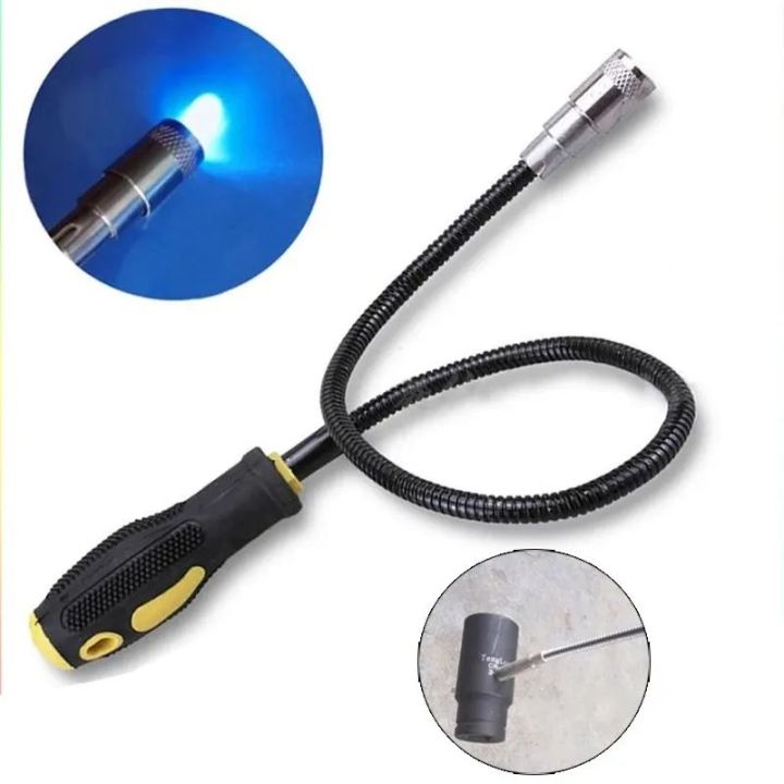 LED Light Magnet Garage Tool Flexible Magnetic Pickup Repair Pick Up ...