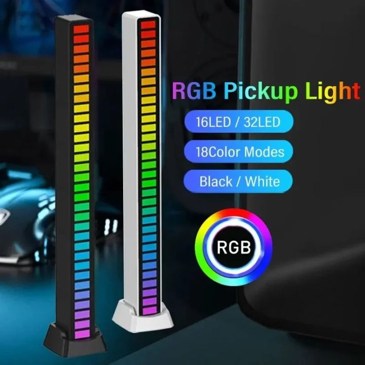 RGB LED Strip Light Music Sound Control Pickup Rhythm Ambient Lamp ...