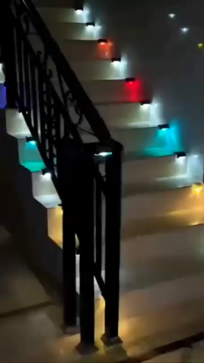 20 Pcs Solar Stair Light Passage Waterproof Guardrail Step Night Lamp ...