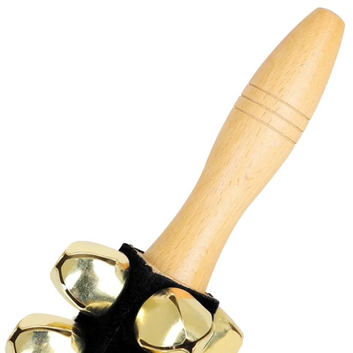 IRIN Hand Held Bell Stick Jingle Bells Wooden Shaker Jingle Bells for ...