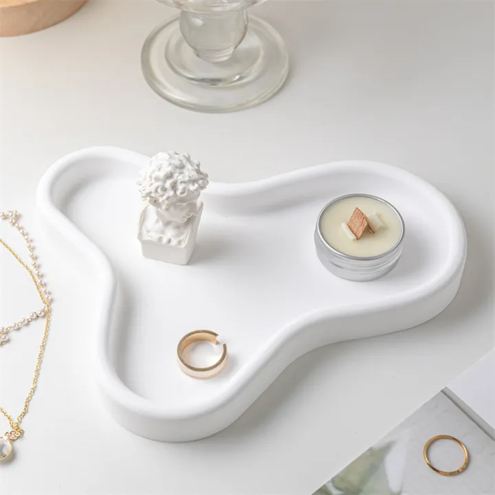 Blunt Triangle Tray Clay Silicone Molds Jewelry Display Plate Concrete ...