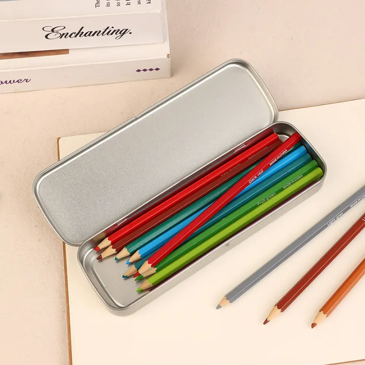 1PC Metal Pen Box Iron Box Versatile Metal Pencil Stationery Students ...