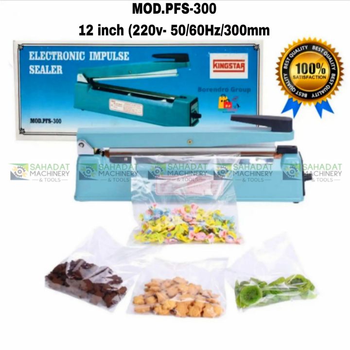 Impulse Sealer Machine Kingstar MOD.PFS-300)/ 12" Heavy-Duty 12 inch ...