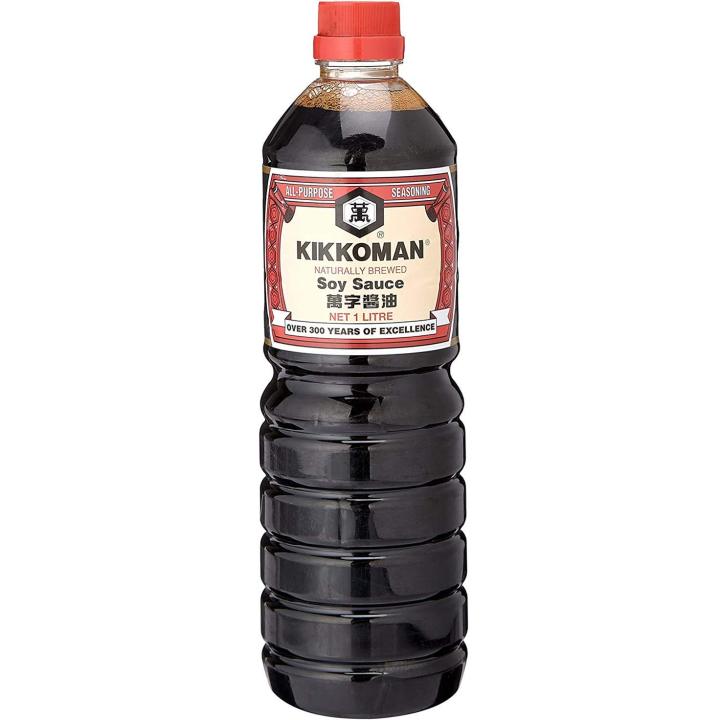 Kikkoman Soy Sauce 1 L Naturally Brewed Red Label All Purpose Seasoning ...
