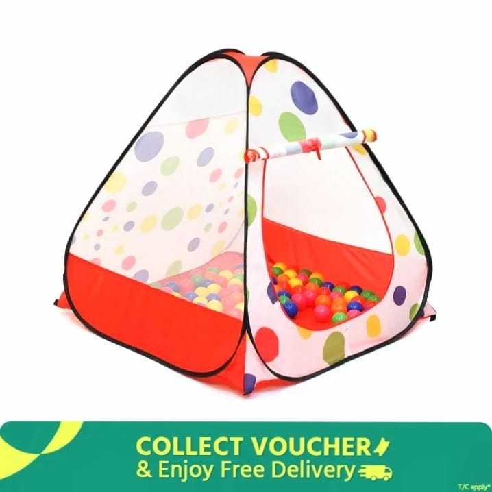 Big Size Tent Play House Ball Print With 100 Plastic Sea Balls For Kids ...