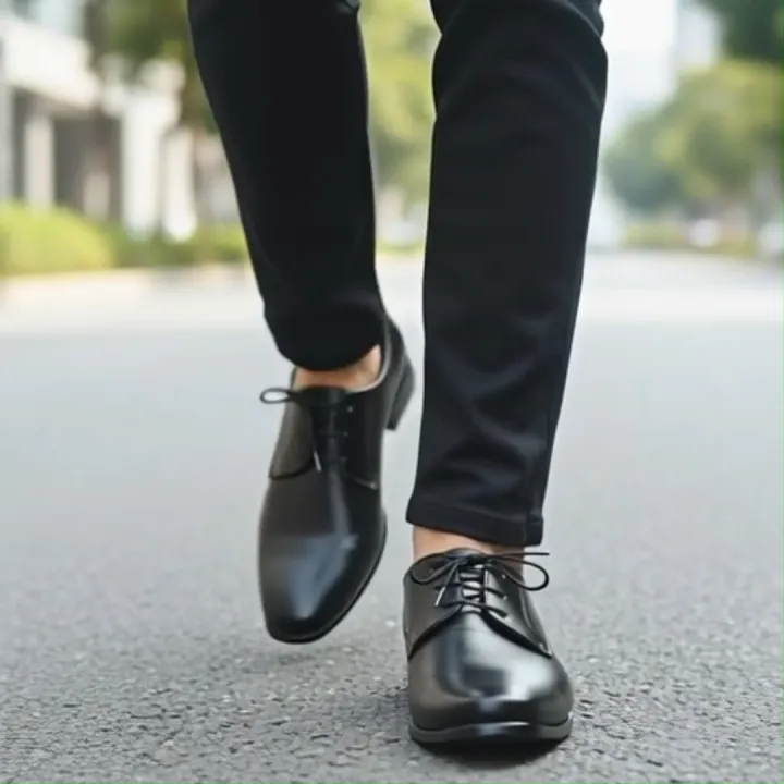 Men’s Classic Black Formal Shoes | Premium PVC | Comfortable Office ...
