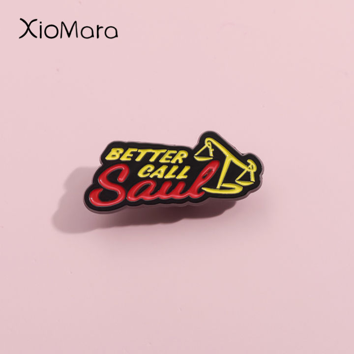 Better Call Saul Enamel Pins Custom Tilted Scales Brooches Lapel Badges ...