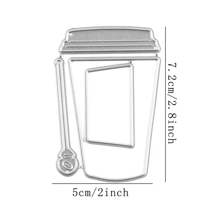 Coffee Beans Background Clear Stamps Coffee Cup Cutting Dies for DIY ...