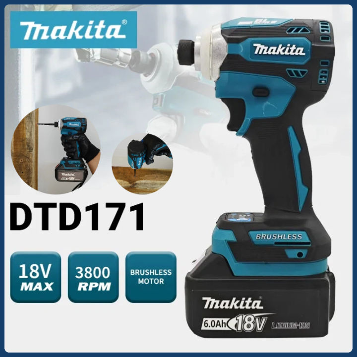 Makita DTD171 Cordless high torque electric driver Rechargeable ...