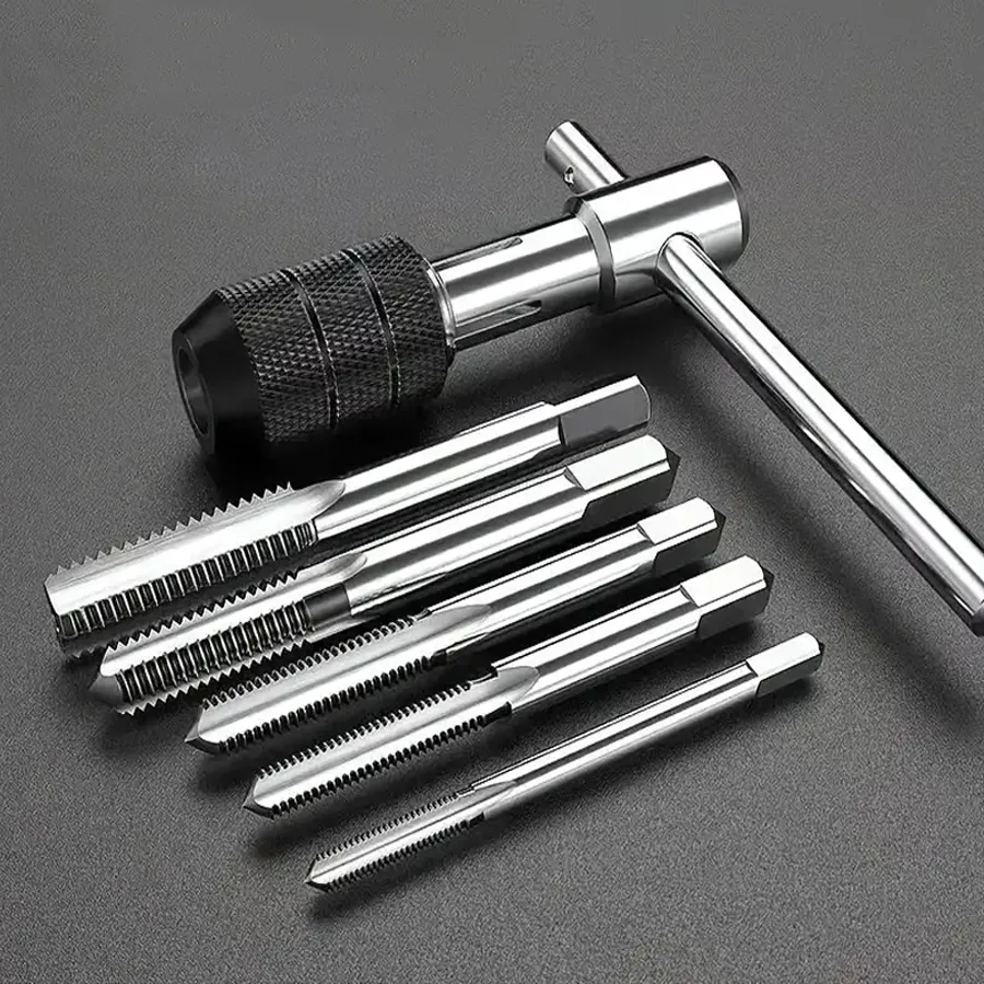 3-6mm T-shaped Tap Wrench 5pc Hand Tap M3-M8 Tapping Screwdriver Wrench ...