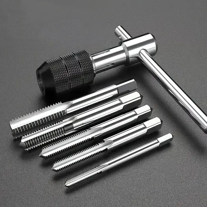 3-6mm T-shaped Tap Wrench 5pc Hand Tap M3-M8 Tapping Screwdriver Wrench ...