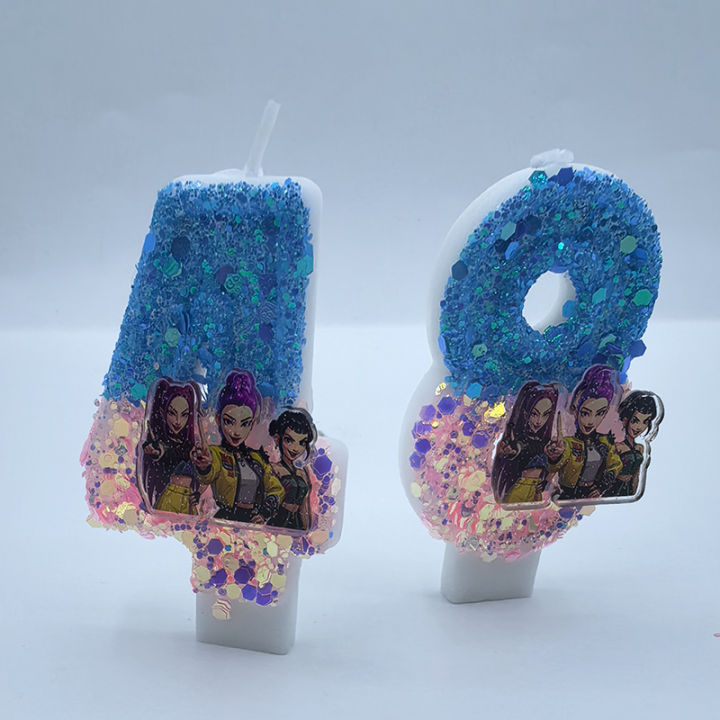 Kpop Demon Hunters Theme Candle Number 0-9 Kids Birthday Party Birthday ...
