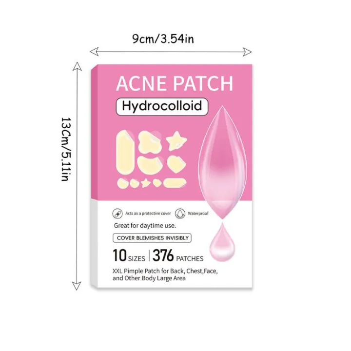 Large Pimple Patches Bulk For Face Hydrocolloid Multi-shape Invisible ...