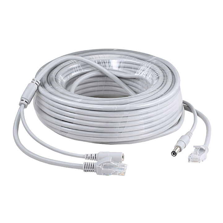 IP Camera Cable 5M/10M/15M/20M/30M Ethernet Cable CAT5/CAT-5e RJ45 + DC ...