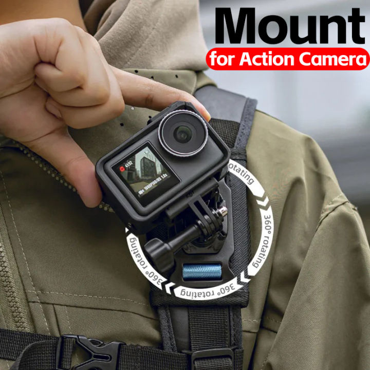 360 Rotation Bag Backpack Shoulder Strap Mount Holder for GoPro Hero 13 ...