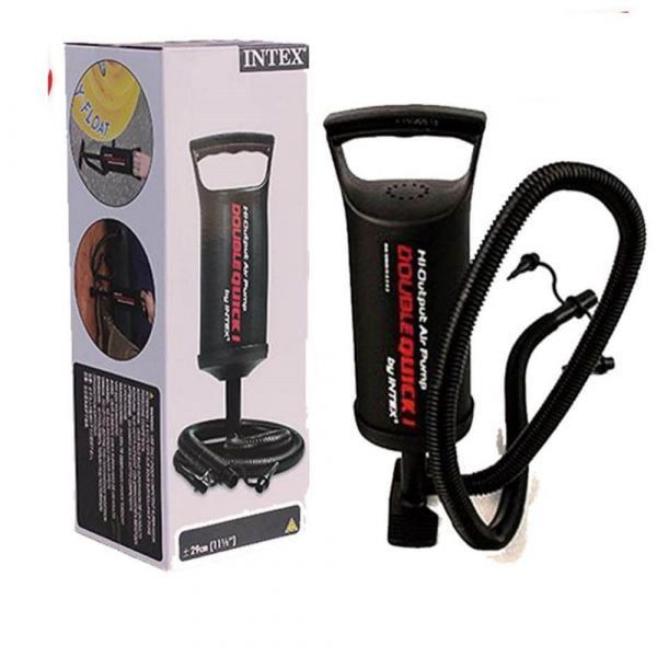 Portable Intex Hand Pump Inflatable Matters Airboat pool bed manual ...