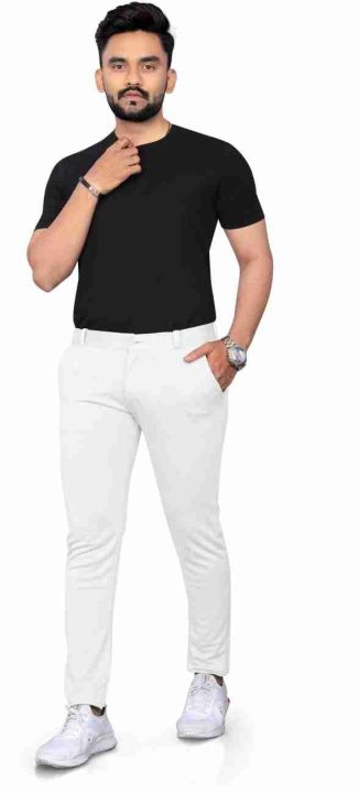 White Formal Stretchable Pant For Men's By Maxzone | Daraz.com.np