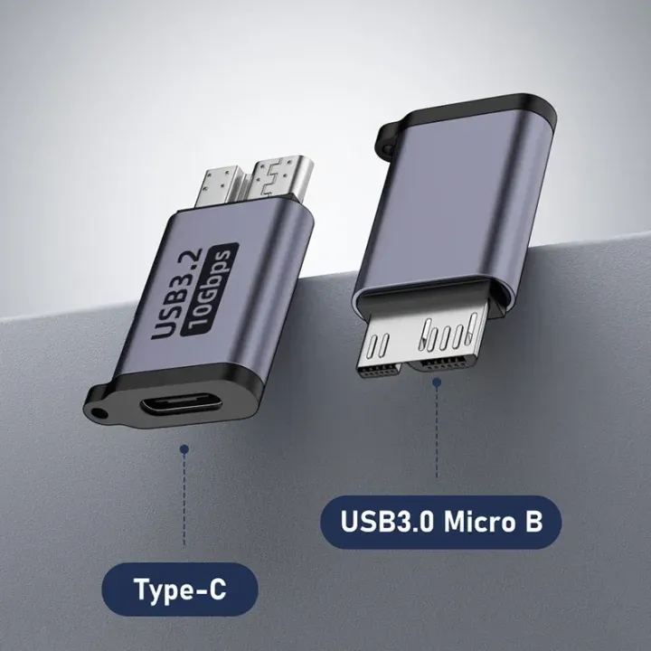 Micro B USB C 3.0 Male to Type C Female Adapter Type-C USB3.0 Micro B ...