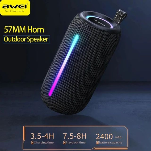 Awei Y788 Portable Outdoor Bluetooth Speakers With RGB Light Hifi ...