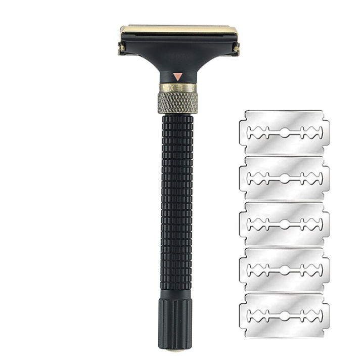YINTAL Adjustable Butterfly Open Double Edge Safety Razor Bronze Color ...
