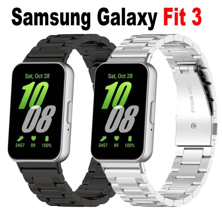 Stainless Steel Metal Strap For Samsung Galaxy Fit3 Band Bracelet For ...