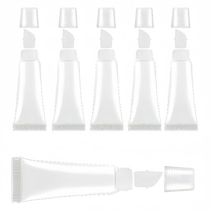 6pcs 5/10/15ML Mini Clear Empty Split Bottle Lip Gloss Tube Refillable ...