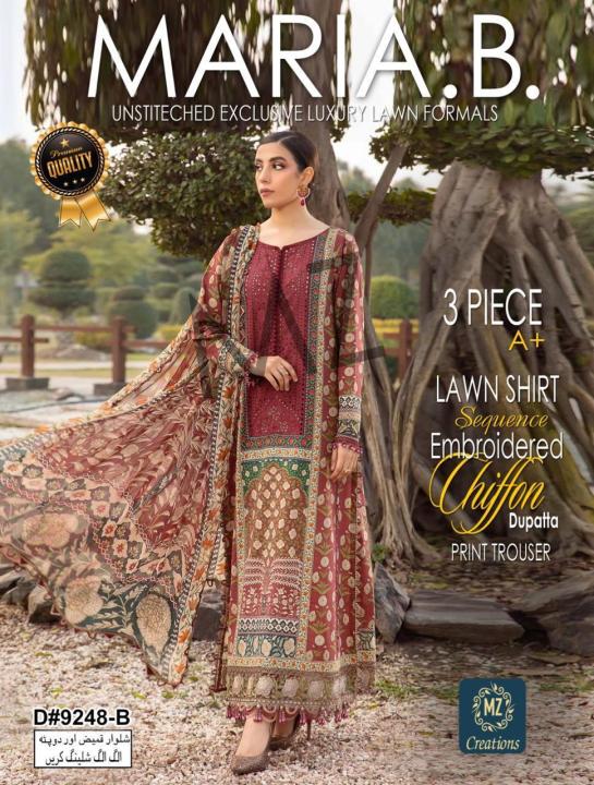 Fancy Lawn Branded Three Piece Suit | Daraz.pk