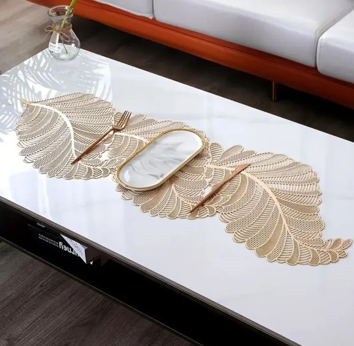 Gold Table Runner, Center Table Dressing Table Non-Slip Dining Mat ...