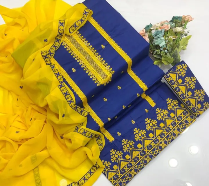 Balochi Style Embroidered Dress | Daraz.pk