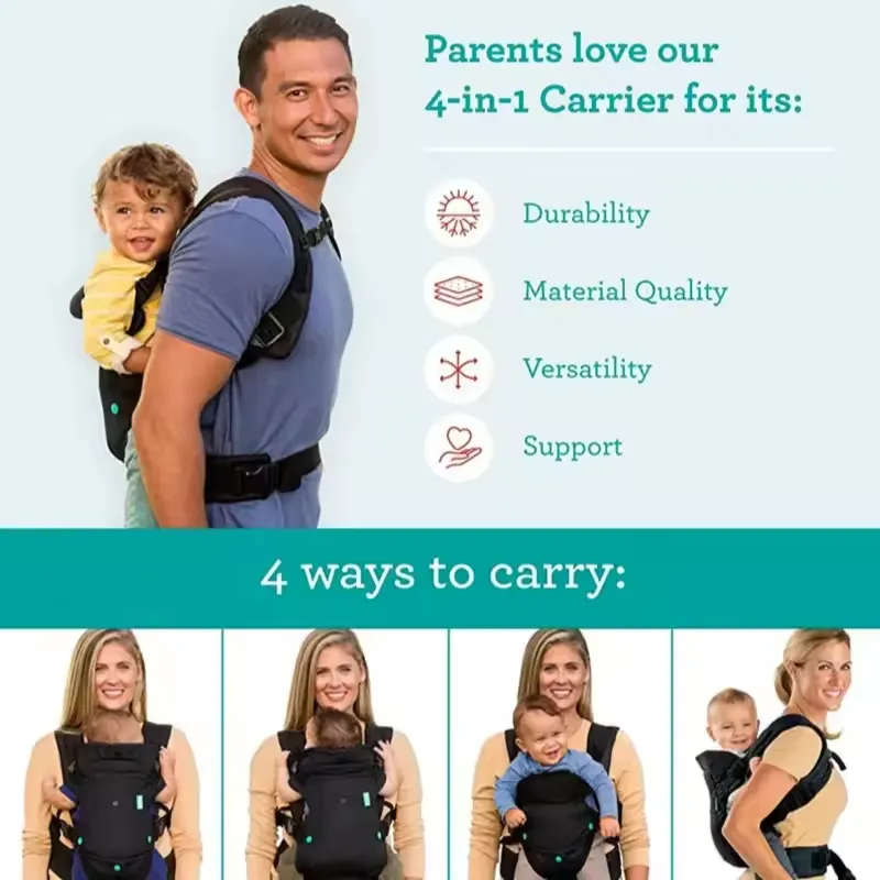 4 in 1 Baby Carrier Strap Newborn To Toddler Multifunctional Baby Sling ...