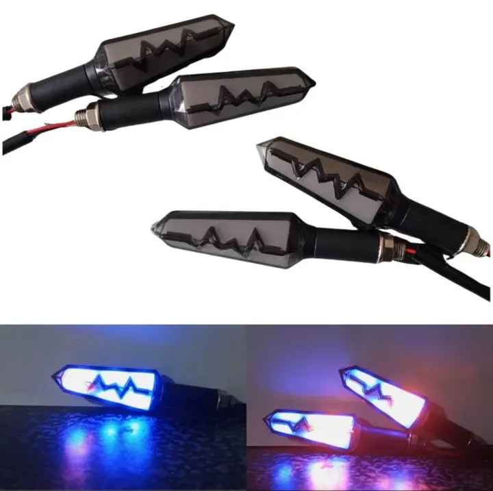 Bike Indicator HeartBeat Running Style With LAVA DRL Yellow-White ...