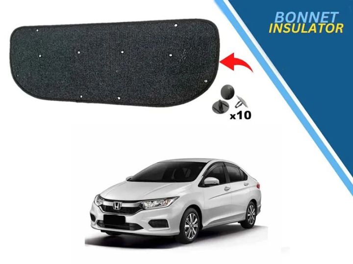 New Honda City 2021 To 2023 Bonnet Insulator Cover Namda With Clip Plug ...