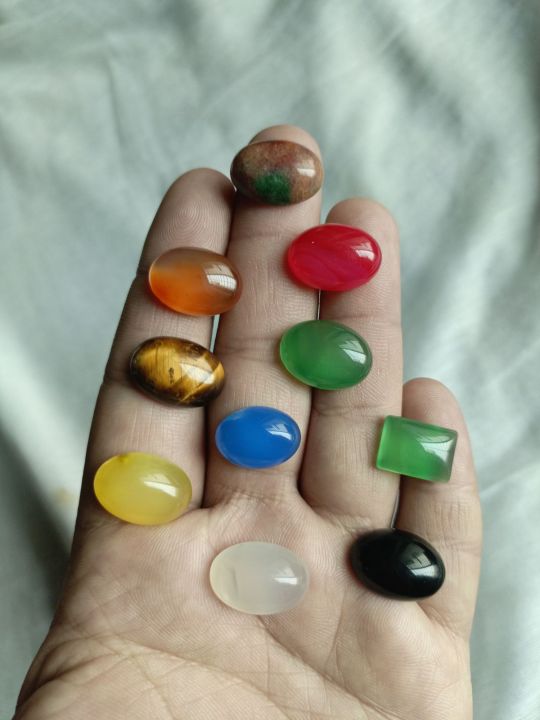 Pack of 10 Natural Gemstone Deal Aqeeq/Akik/agate/nag/stone/Gemstone ...