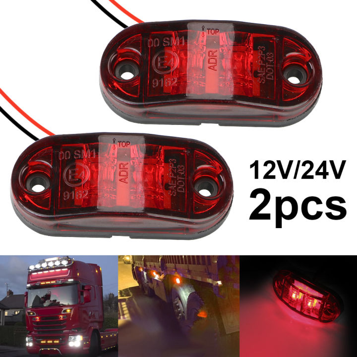 For Trailer Truck Caravan Warning Lights Side Clearance Marker Lamp LED ...