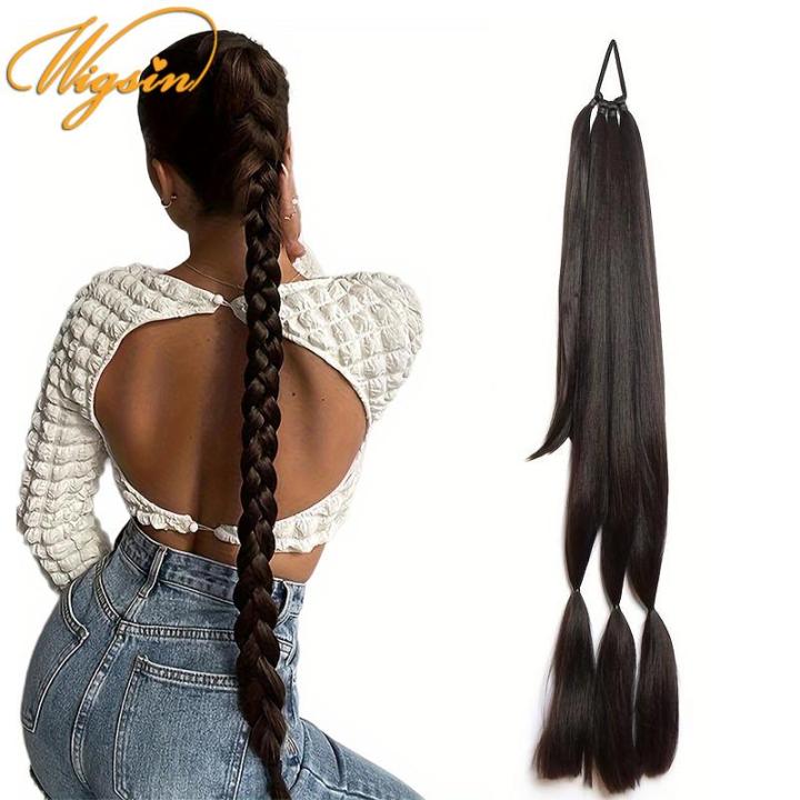 WIGSIN Synthetic 80cm Long Straight DIY Pre-sectioned Boxing Braiding ...