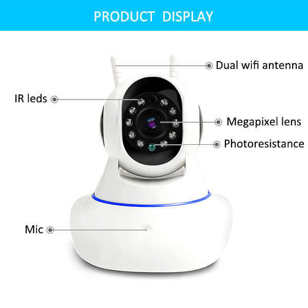 Wireless 1080P HD Security Camera with Motion Detection, Two-Way Audio ...